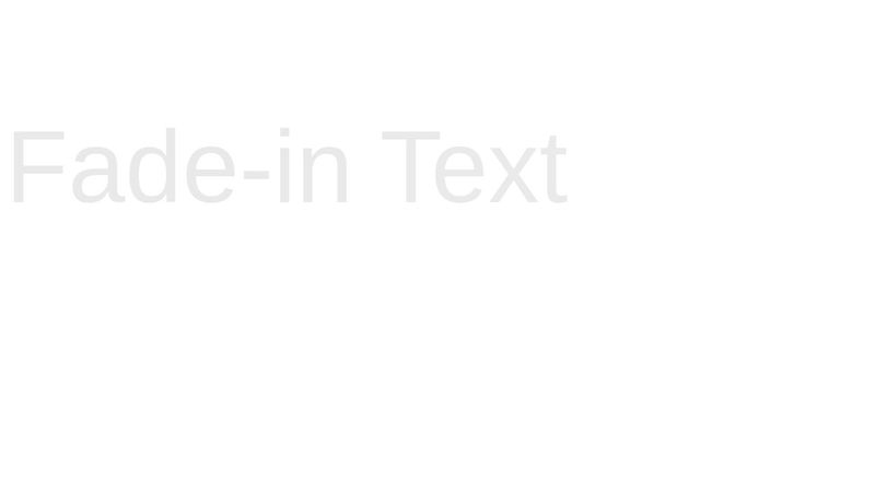 Fade-in Text Transition Using CSS