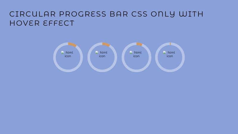 Circular Progress Bar CSS only with hover effect