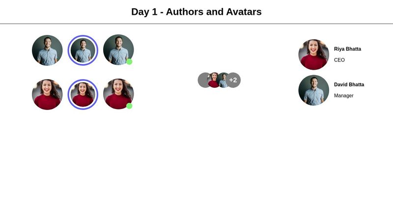 #30DaysOfCode - Day1 - Authors and Avatars