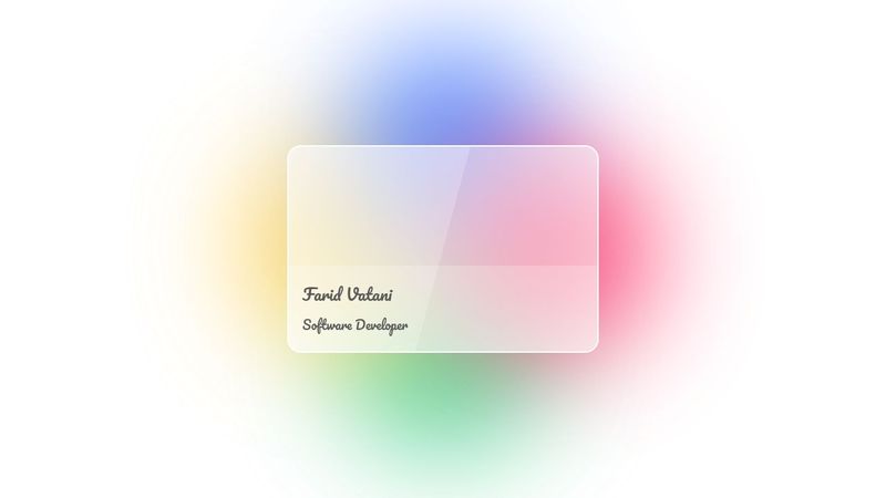 Glass Card (CSS ONLY)