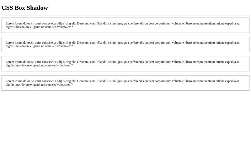 CSS Intermediate - CSS Box Shadow