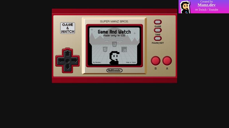 Nintendo Game & Watch with Pure CSS (WebComponents)