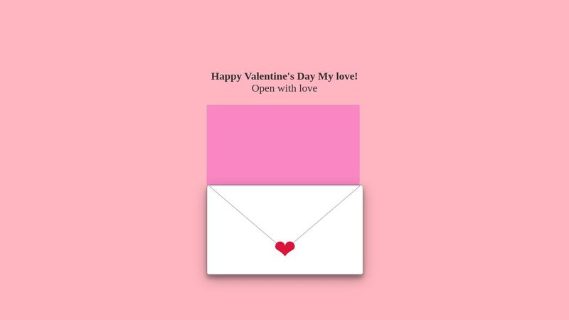 Happy Valentine's Day / CSS Love letter/ card