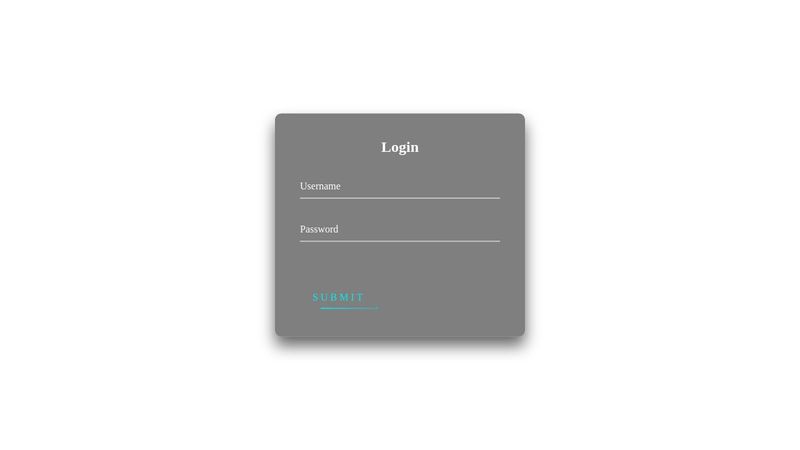 Login Form With Floating Placeholder And Light Button