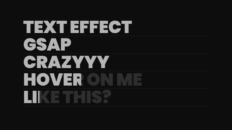 Text scroll and hover effect with GSAP and clip