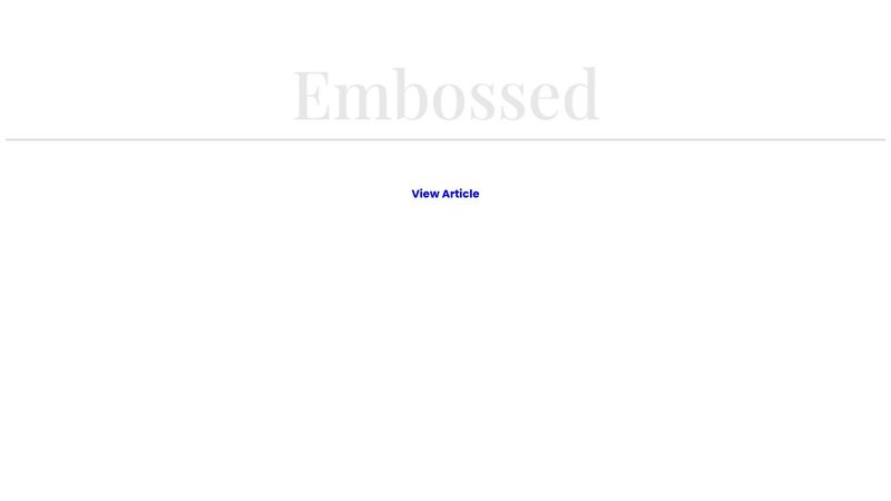 Embossed Effect with Pure CSS