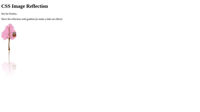 CSS Image Reflection
