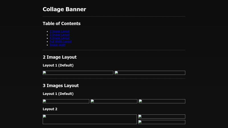 CSS Demo - Collage Banner - V1.0.0