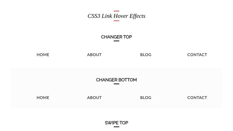 CSS3 Link Hover Effects