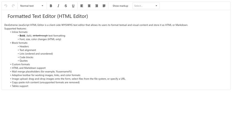 Toolbar Customization - DevExtreme Html Editor