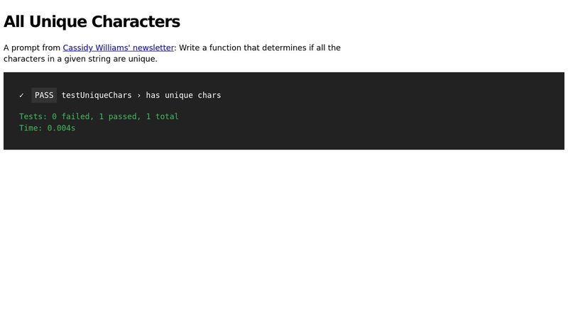 All Unique Characters #cpc-unique-characters #codepenchallenge