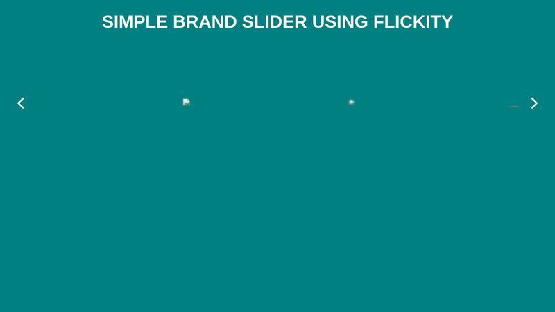 Brand slider using flickity