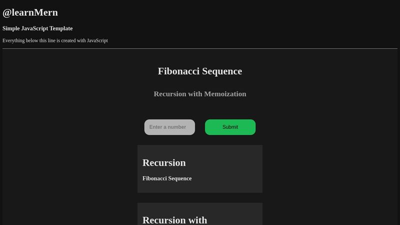 Fibonacci Sequence Memoization
