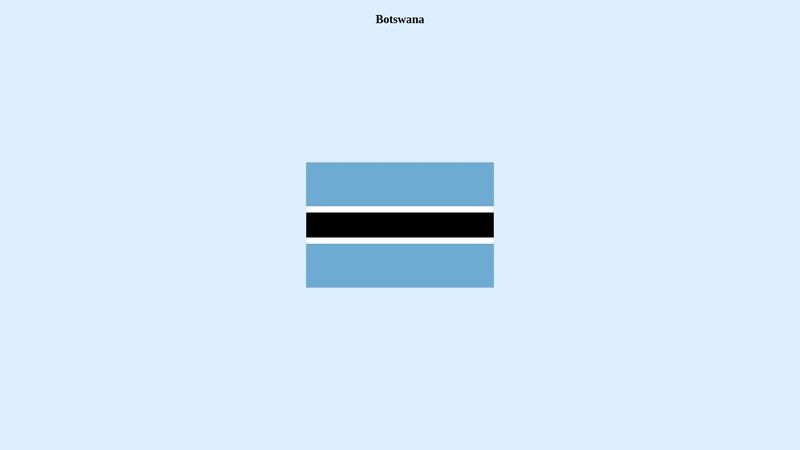 CSS Flag : Botswana