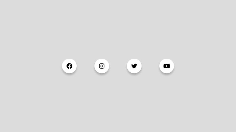 Social Media Buttons With Tooltip On Hover Using Html And Css