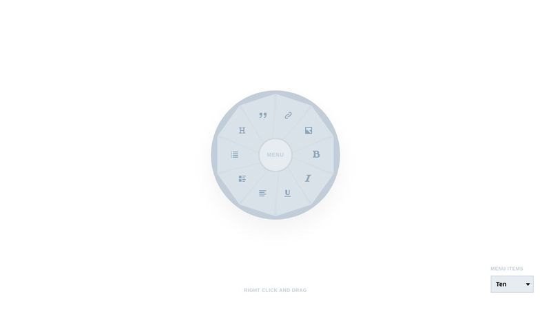 Radial / Circular Menu Concept