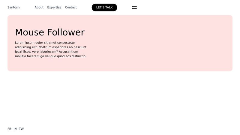 Cuberto Mouse Follower with GSAP and Tailwind CSS
