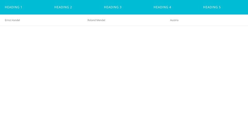 Pure CSS Fixed Header Table