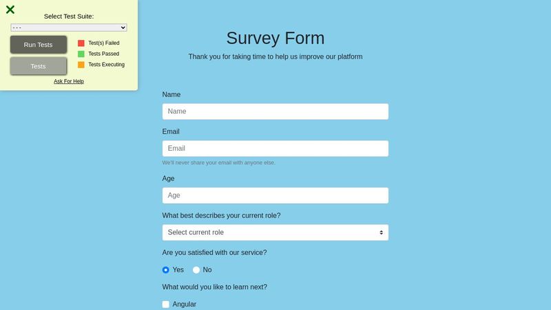 [freeCodeCamp] Responsive Web Design Projects - Build a Survey Form