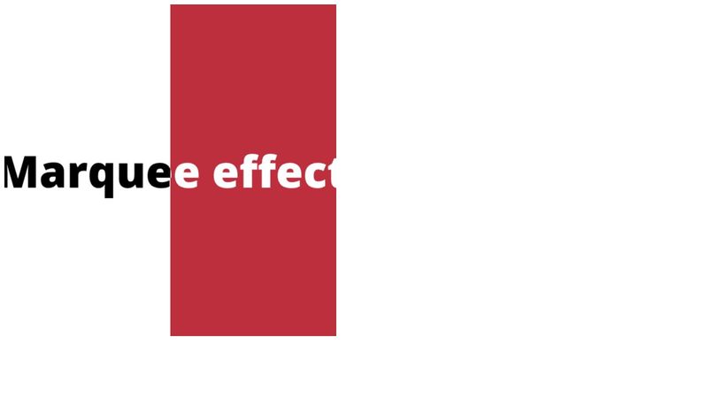 Marquee effect for text on pure CSS