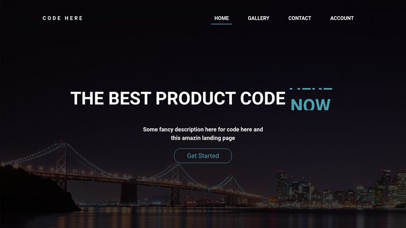 Simple HTML CSS Landing Page with sliding text