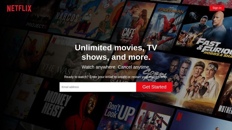 Netflix Landing Page Hero Section (Responsive)