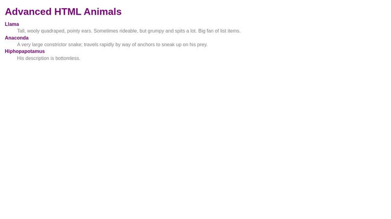 Advanced HTML text 1