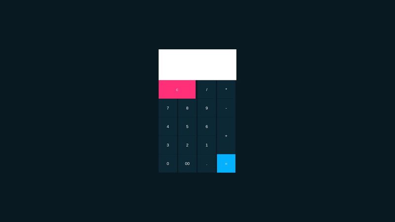 Calculator using HTML CSS3 & Javascript