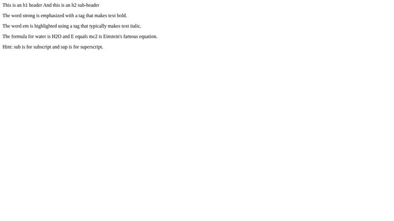 HTML Student activity - simple text [problem]