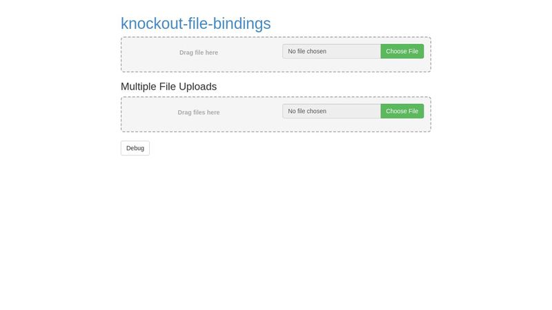 Knockout JS HTML5 File Bindings with upload preview and drag and drop