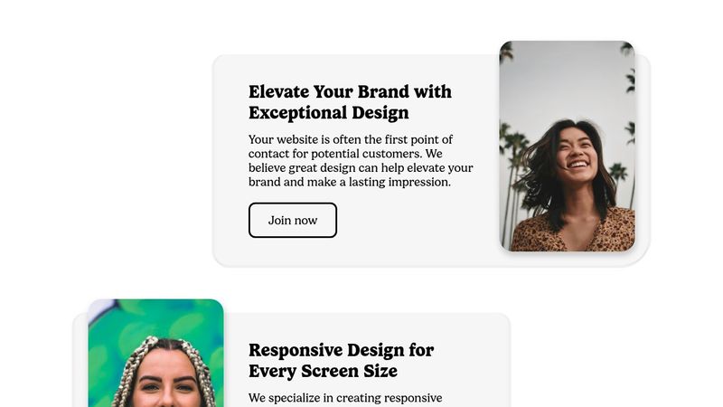 Responsive 4 card layout