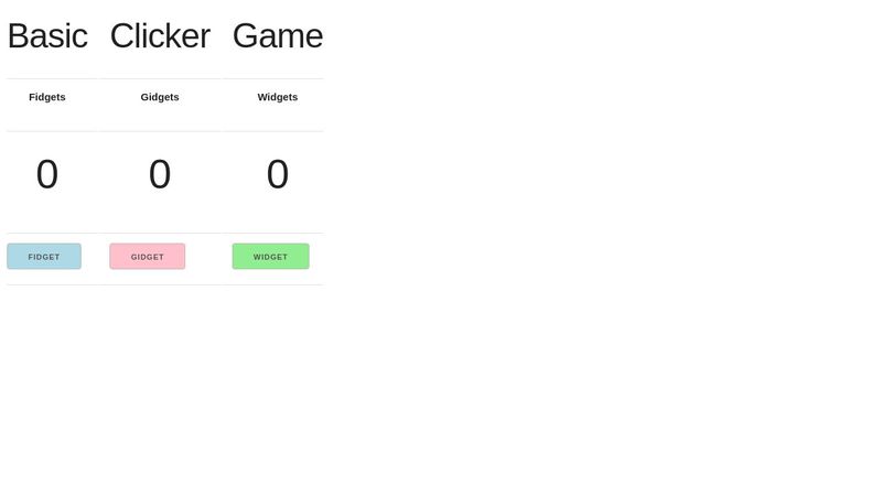 Basic Clicker Game