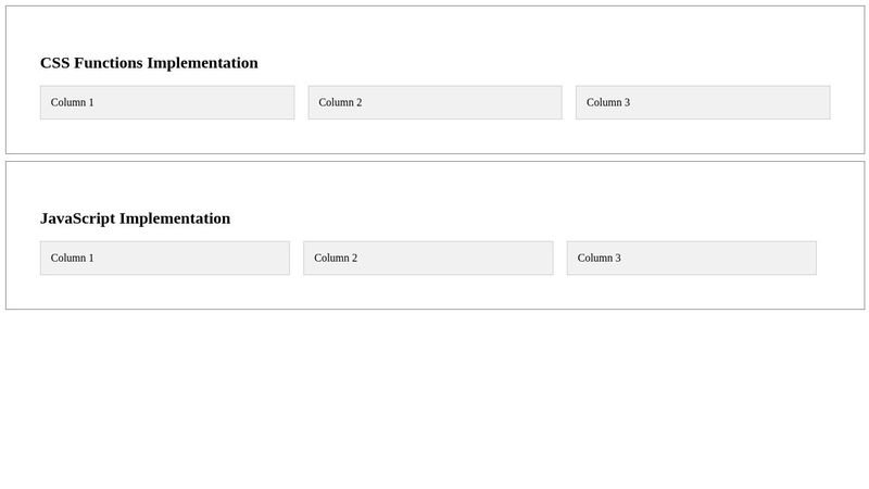 CSS Functions vs. JavaScript Implementation.