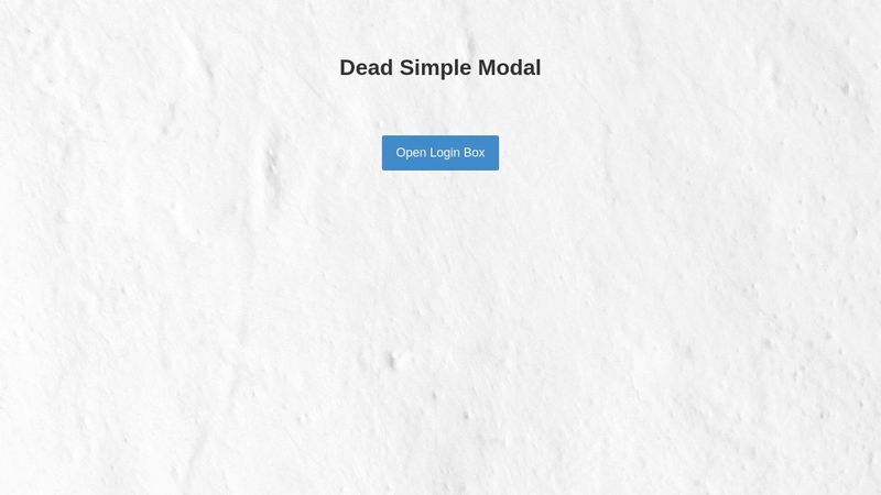 CSS Modal with Overlay