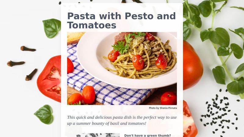 CodePen Challenge: Recipe Layout Tailwind CSS