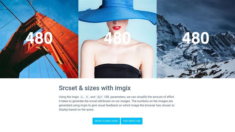 srcset and sizes with imgix