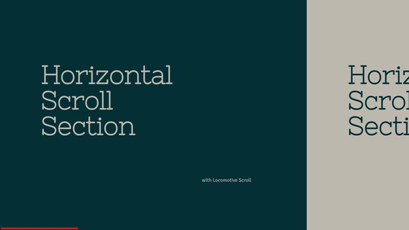 'Native' Horizontal Scroll with fake-vertical section - locomotive-scroll version