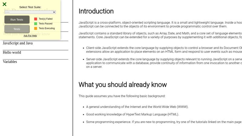 Javascript Technical Documentation