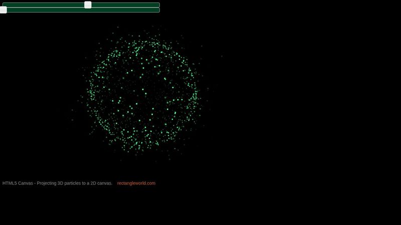 3D particles to a 2D canvas