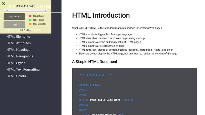 Technical Documentation Page: Introduction to HTML