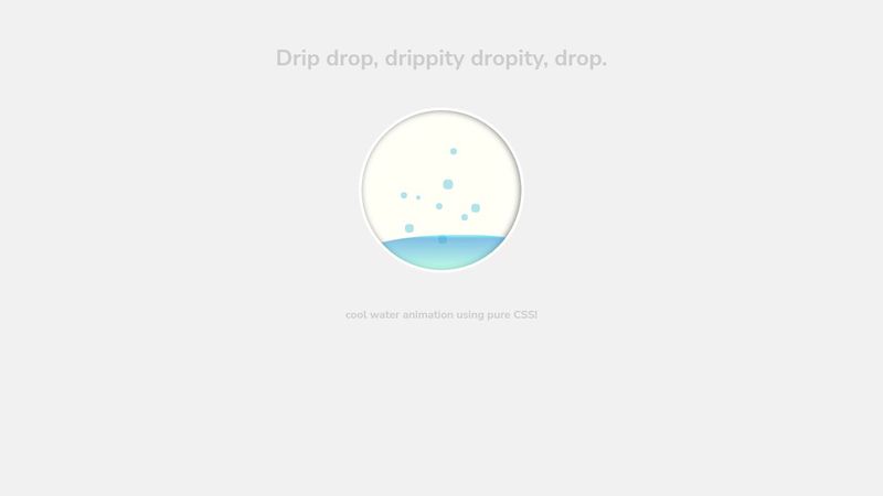 Water Drop Animation (pure css)