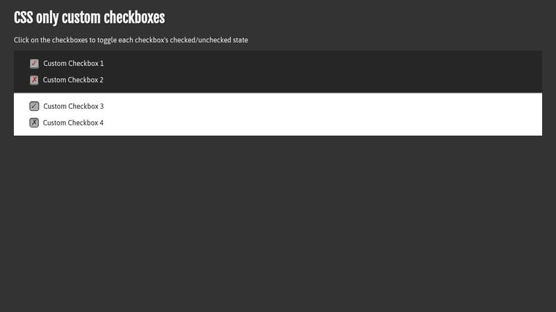 Pure CSS custom checkbox
