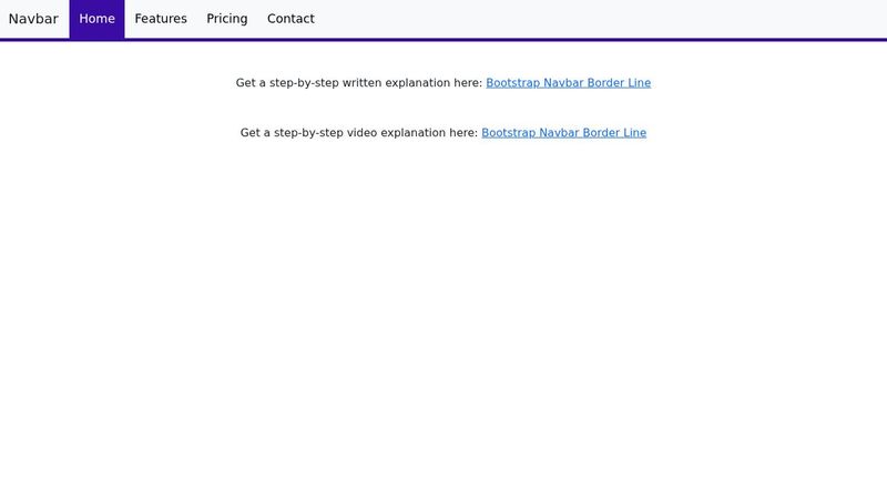 Bootstrap Navbar Border Line And Active Background-Color