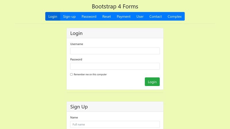 Bootstrap 4 Forms