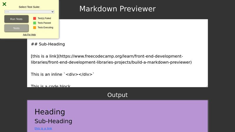 Markdown Previewer