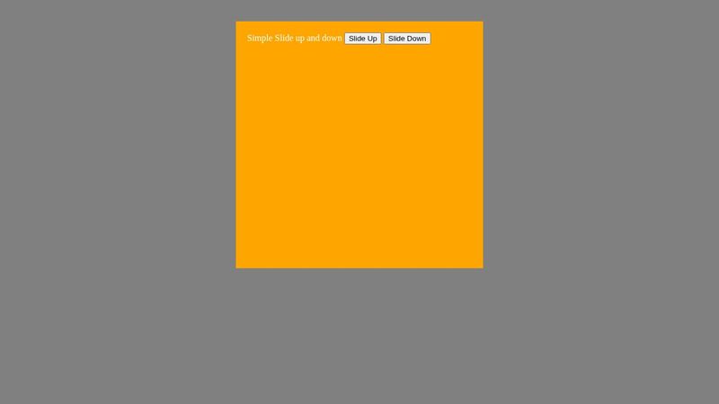 Javascript Basic SlideUp & SlideDown Animation