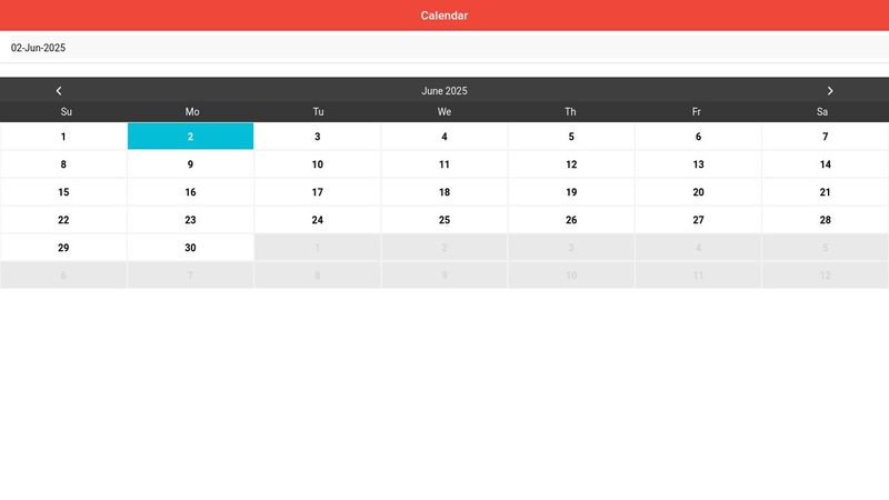 Ionic Custom Calendar