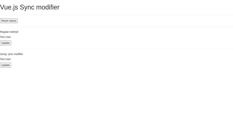 Vue.js Sync modifier