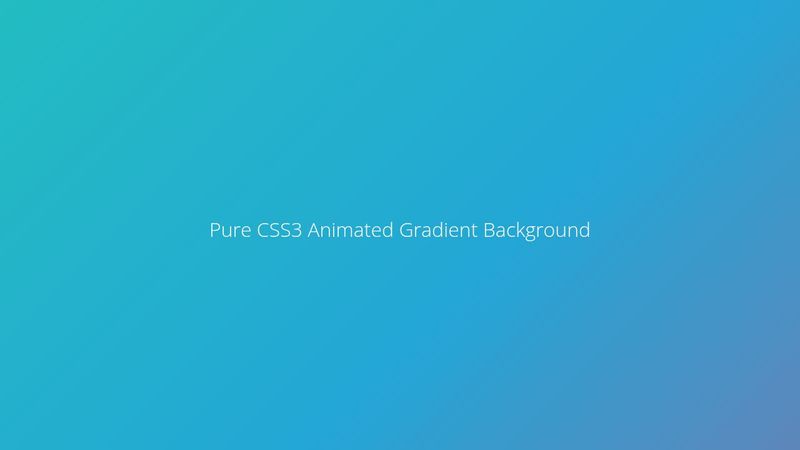 Pure CSS3 Gradient Background Animation