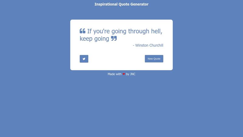 Inspirational quote generator